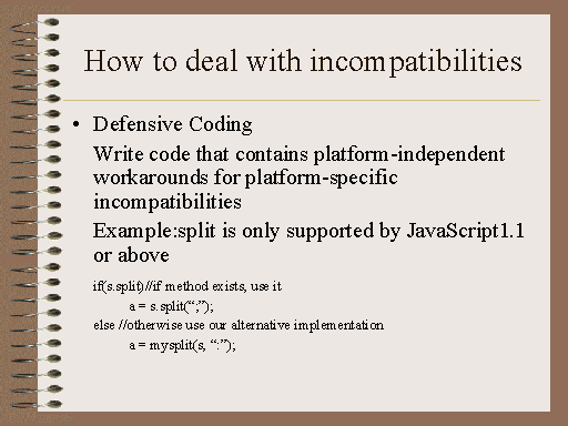 How to deal with incompatibilities