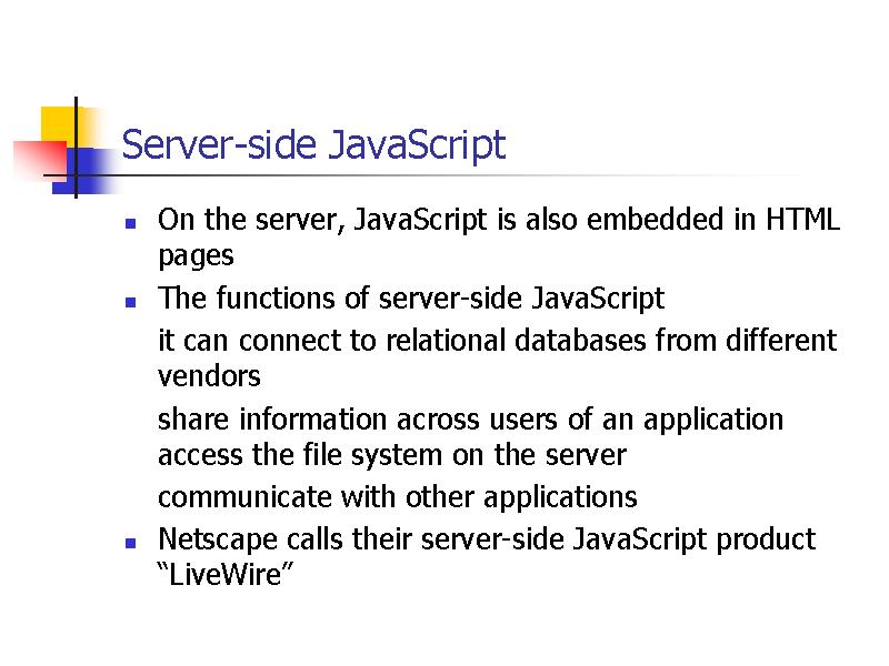 Server-side JavaScript