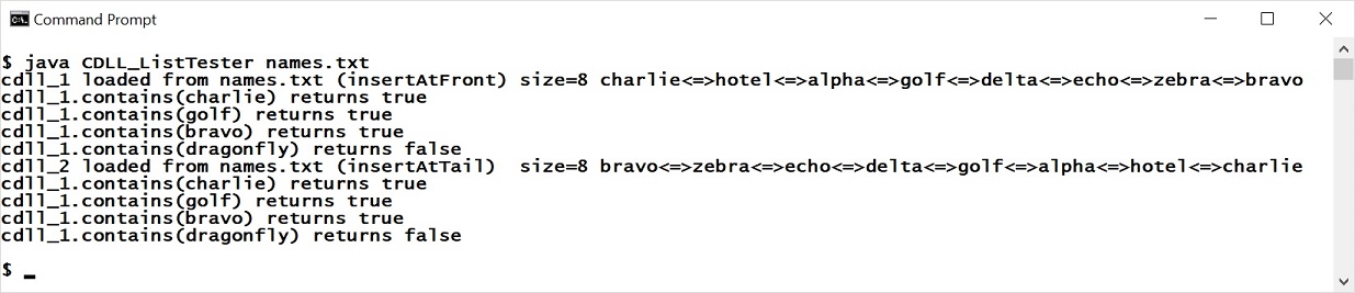 2023 SPRING CS 445 LAB #6: CIRCULAR DOUBLY LINKED LISTS AND THEIR BASIC OPERATIONS